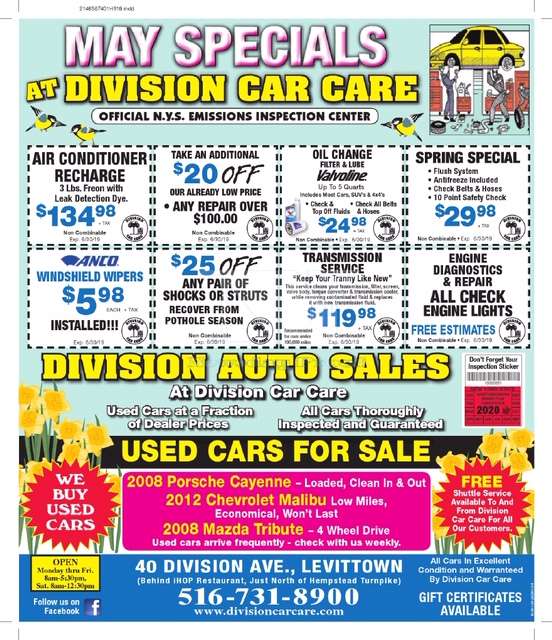 Specials - Division Car Care