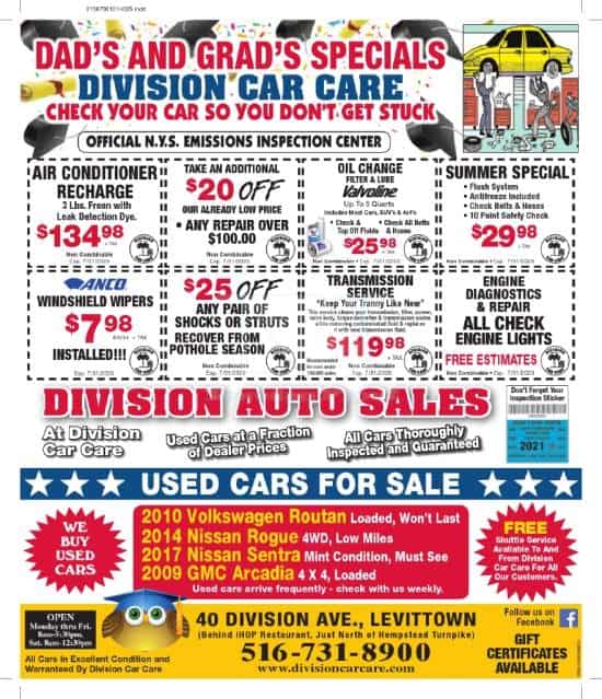 Specials - Division Car Care