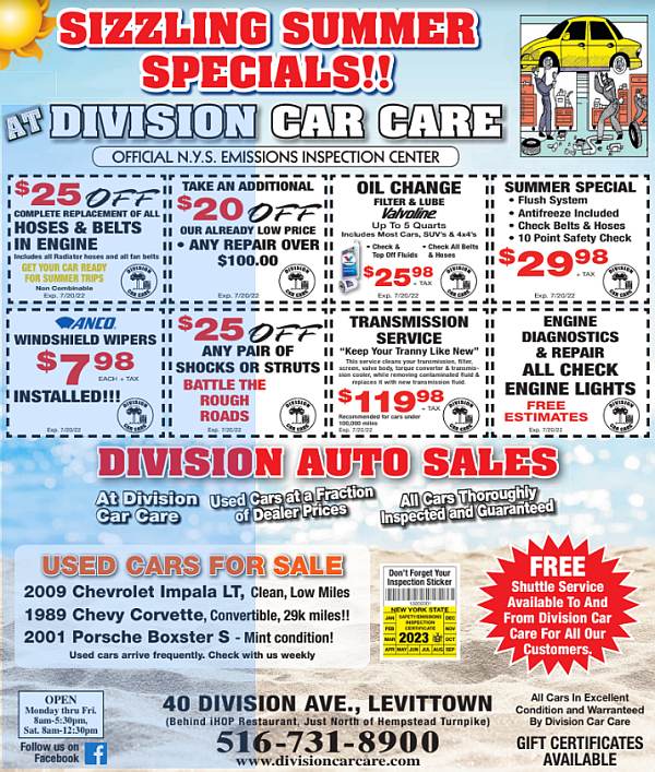Specials - Division Car Care