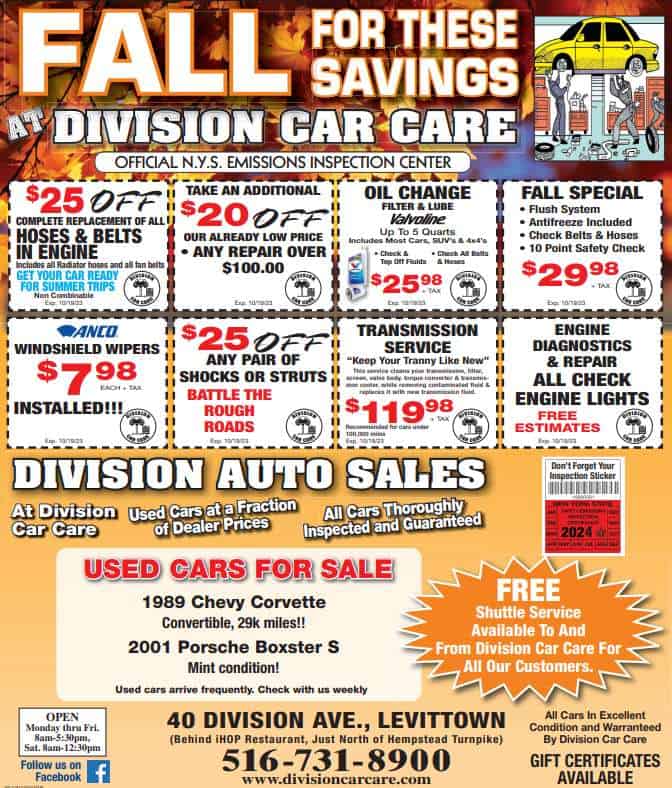 Specials - Division Car Care