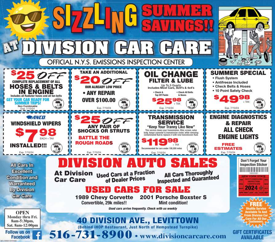 Specials - Division Car Care