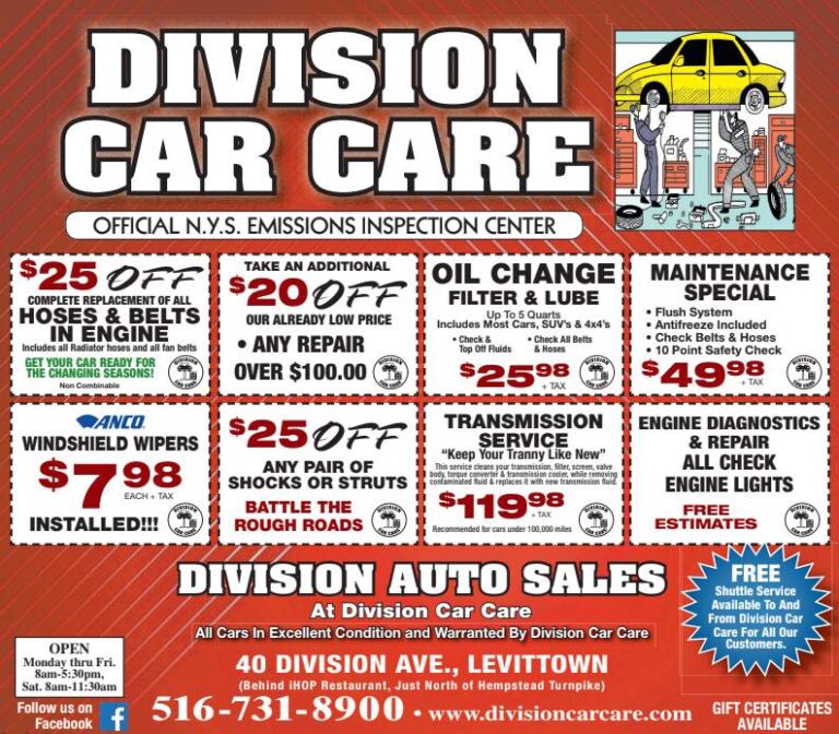 Specials - Division Car Care